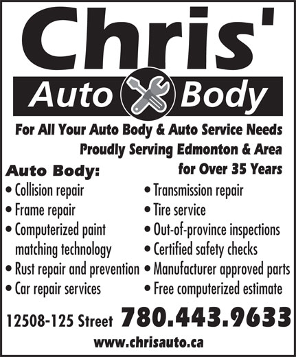 Chris' Auto Body - 12508 125 St NW, Edmonton, AB